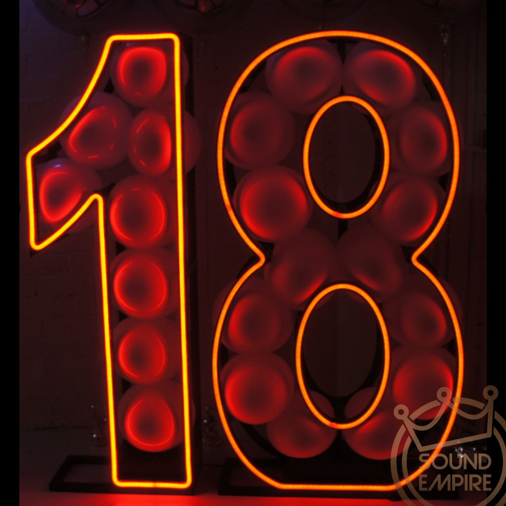 Neon Tube LED Numbers – Sound Empire Hire