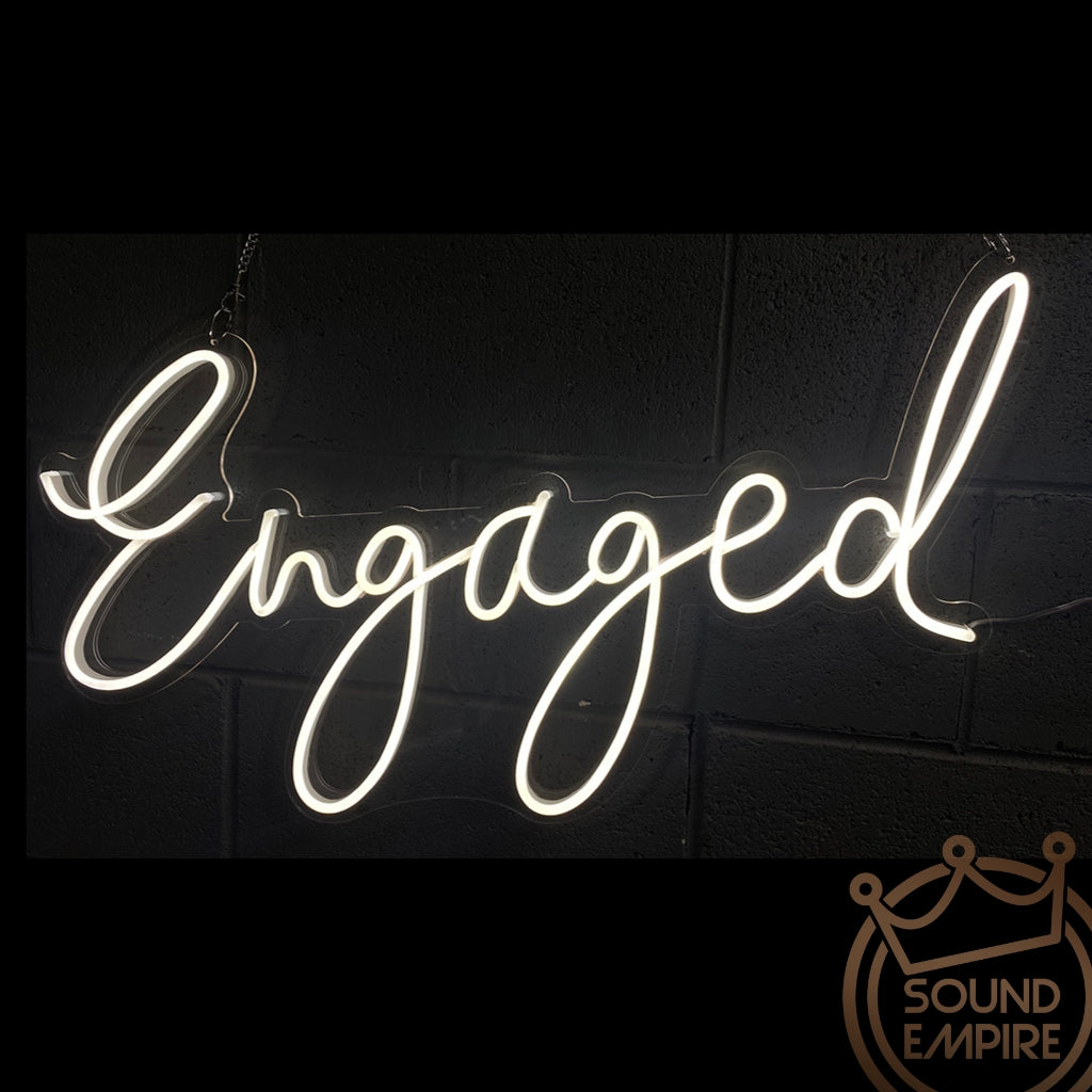 Neon LED Sign - "Engaged" – Sound Empire Hire