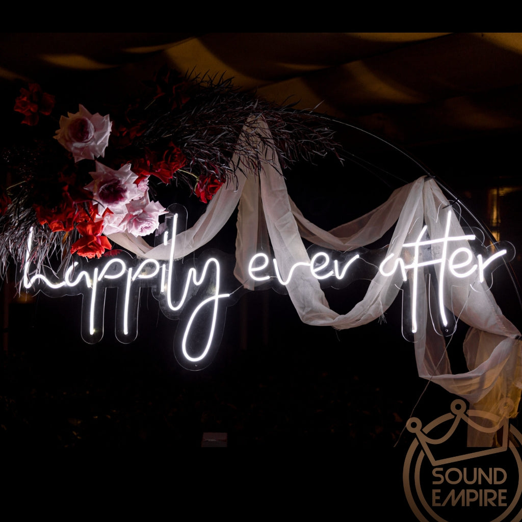 Neon LED Sign - "Happily Ever After" – Sound Empire Hire