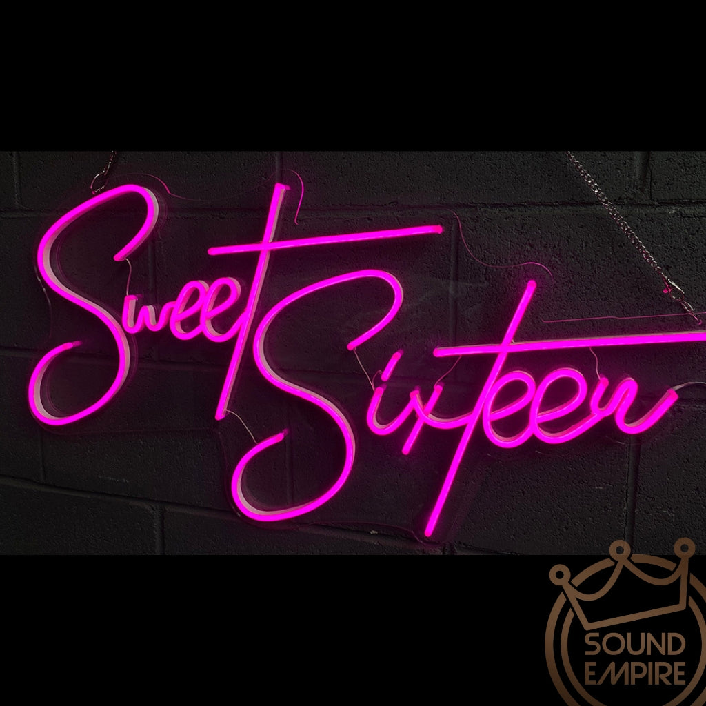 Neon LED Sign - "Sweet Sixteen" – Sound Empire Hire