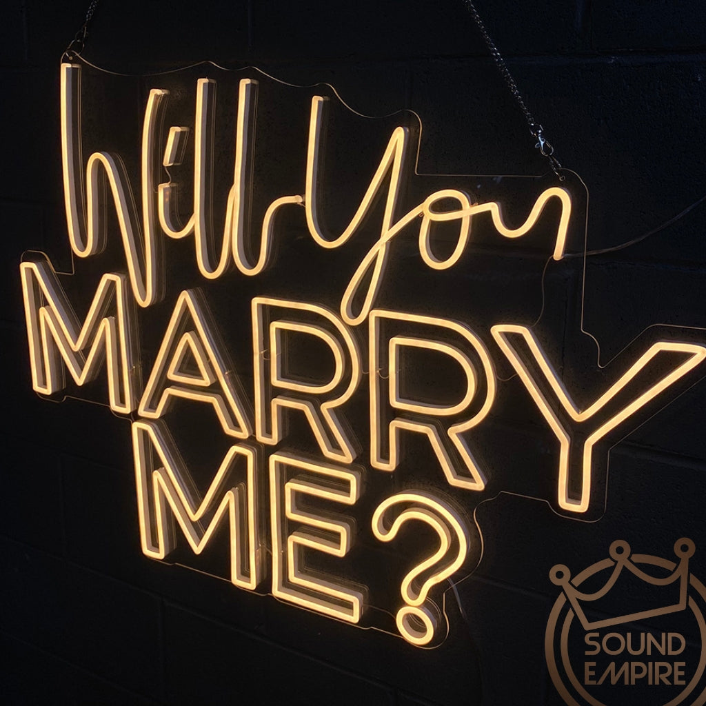 Neon LED Sign - "Will You Marry Me?" – Sound Empire Hire