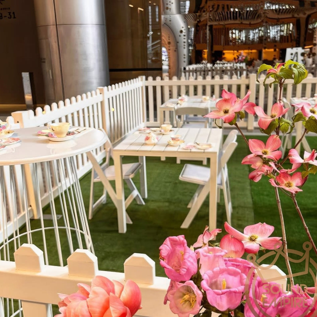 White Wire Cocktail Table – Sound Empire Hire