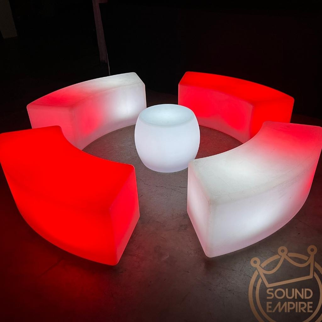 Curved Benches & Table Set – Sound Empire Hire