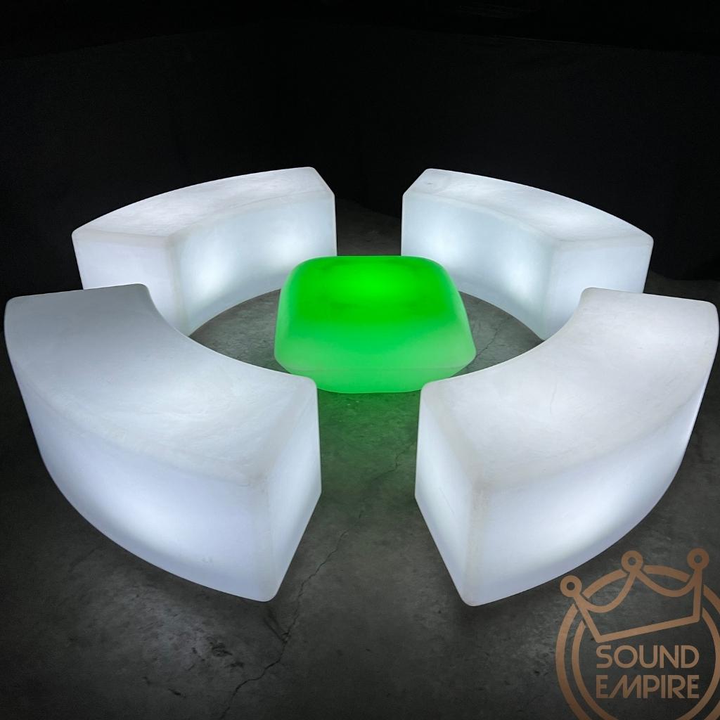 Curved Benches & Table Set – Sound Empire Hire